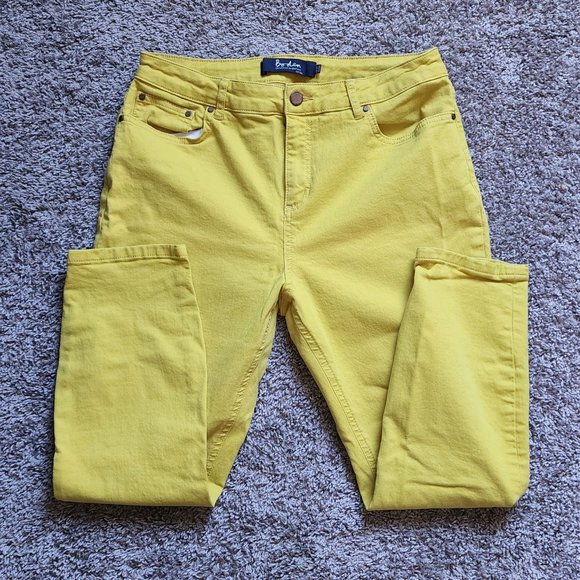 Boden | Jeans | Boden Yellow Cropped Soho Denim Skinny Jeans | Poshmark